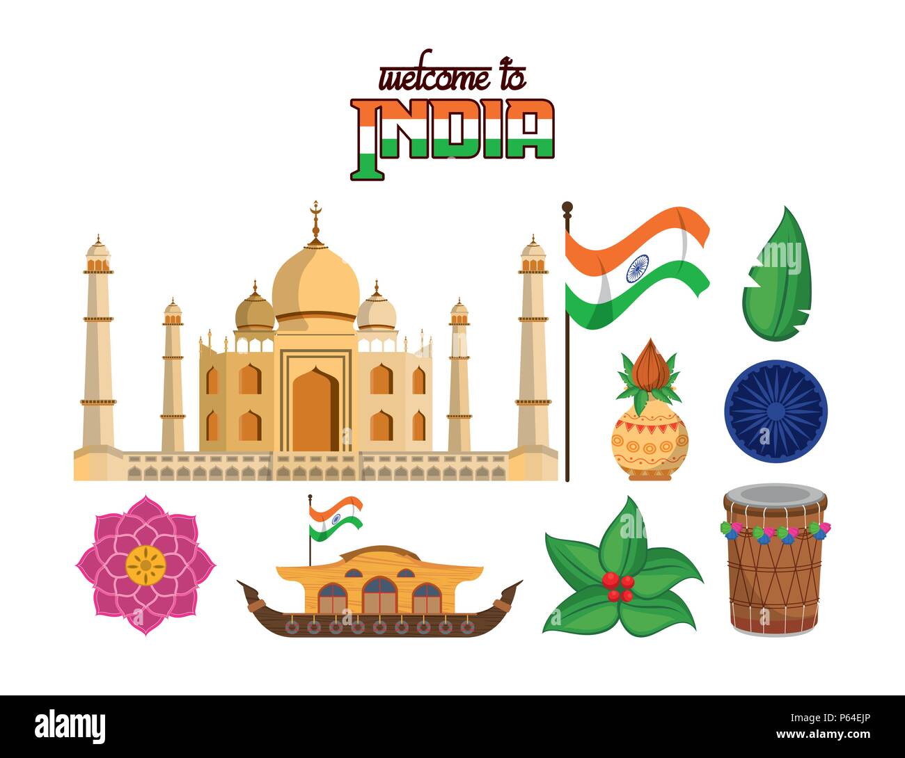 Welcome to india Stock Vector Image & Art - Alamy