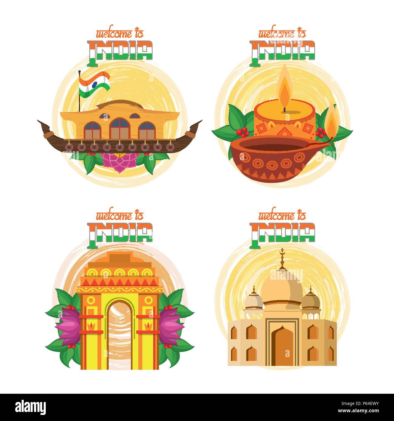 Indian Welcome Sign Clipart