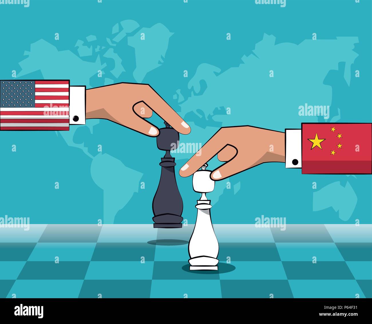Trade war concept Stock Vector Image & Art - Alamy