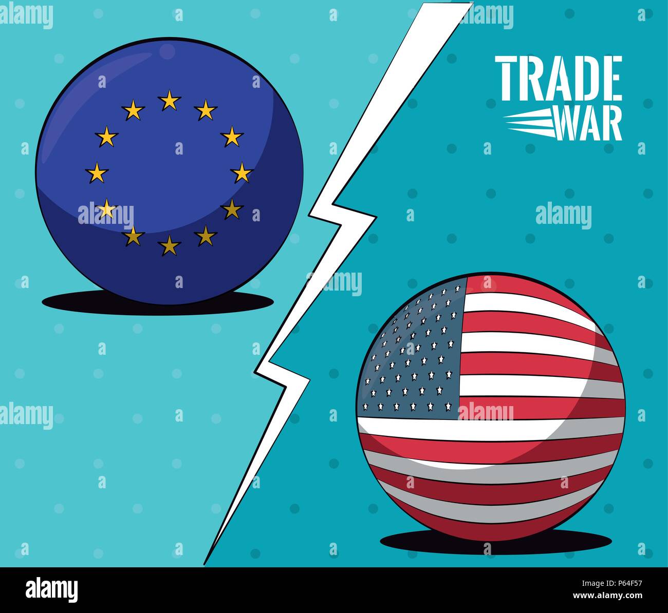 Trade war concept Stock Vector Image & Art - Alamy