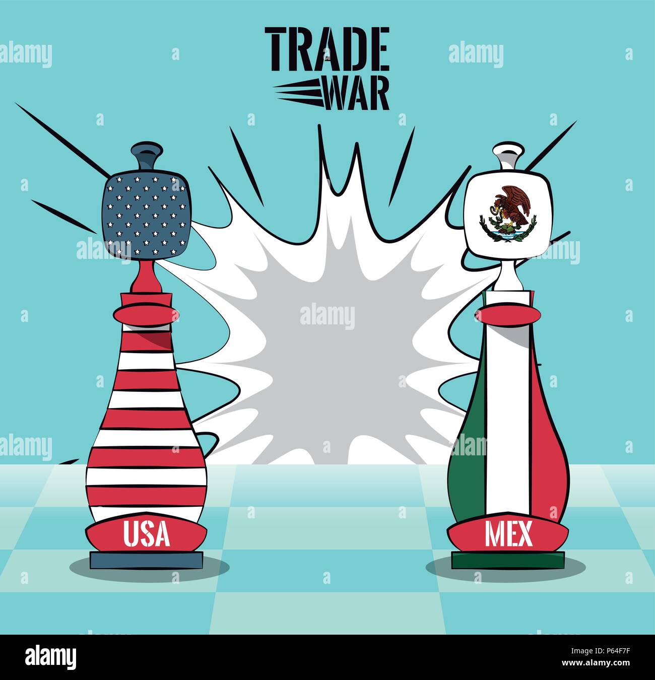 Trade war concept Stock Vector Image & Art - Alamy