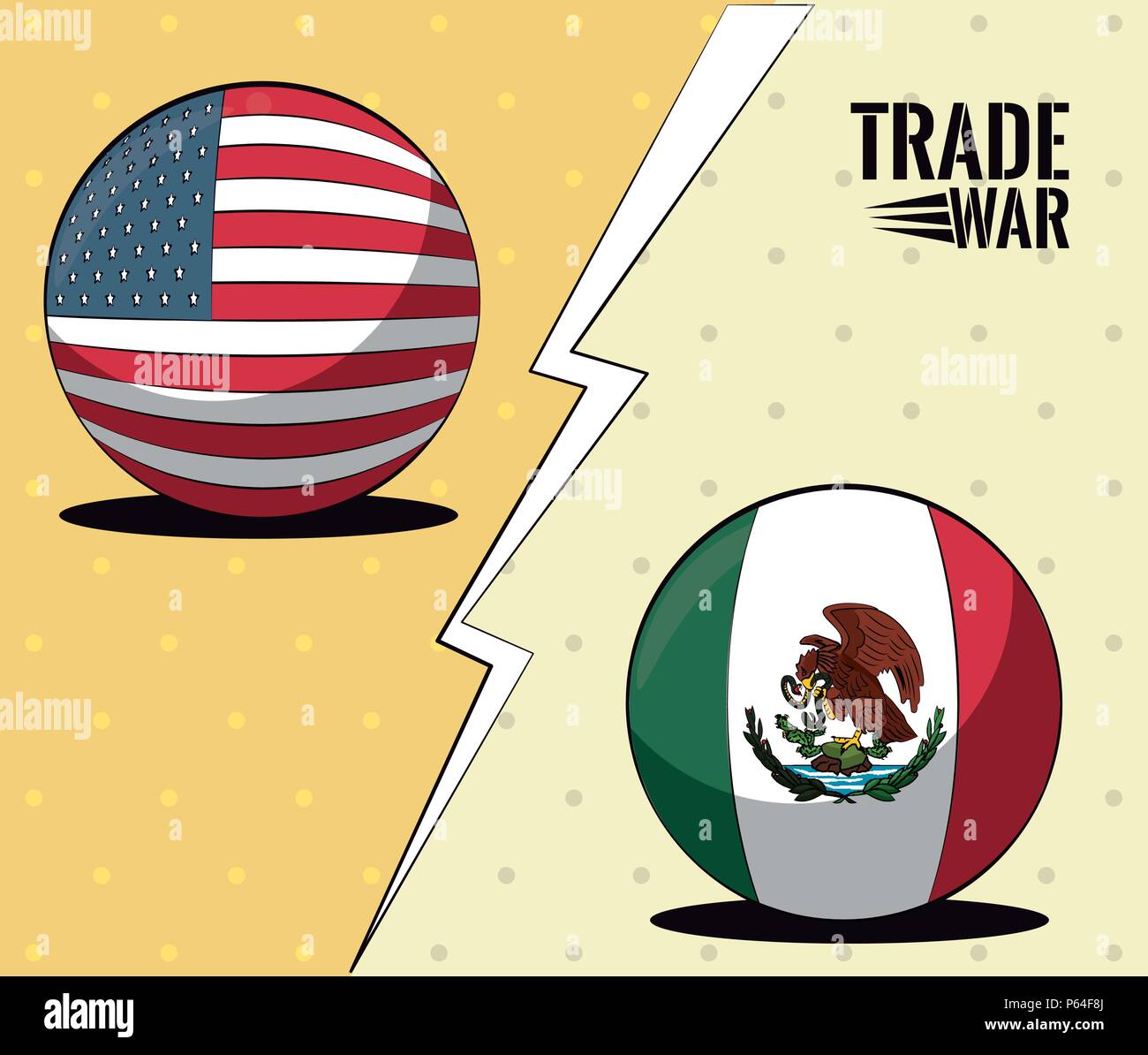 Trade war concept Stock Vector Image & Art - Alamy