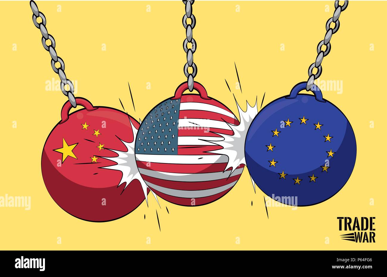 Trade war concept Stock Vector Image & Art - Alamy