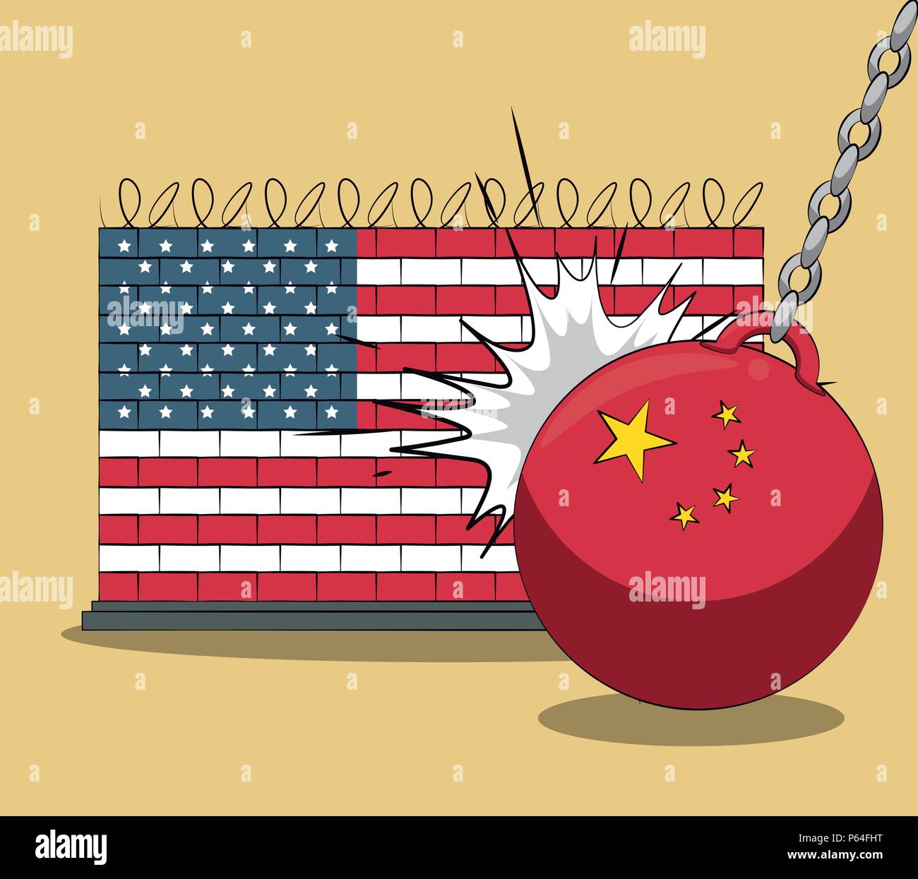 Trade war concept Stock Vector Image & Art - Alamy