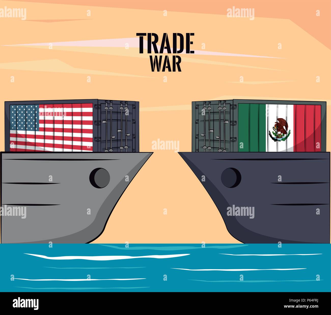 Trade war concept Stock Vector Image & Art - Alamy