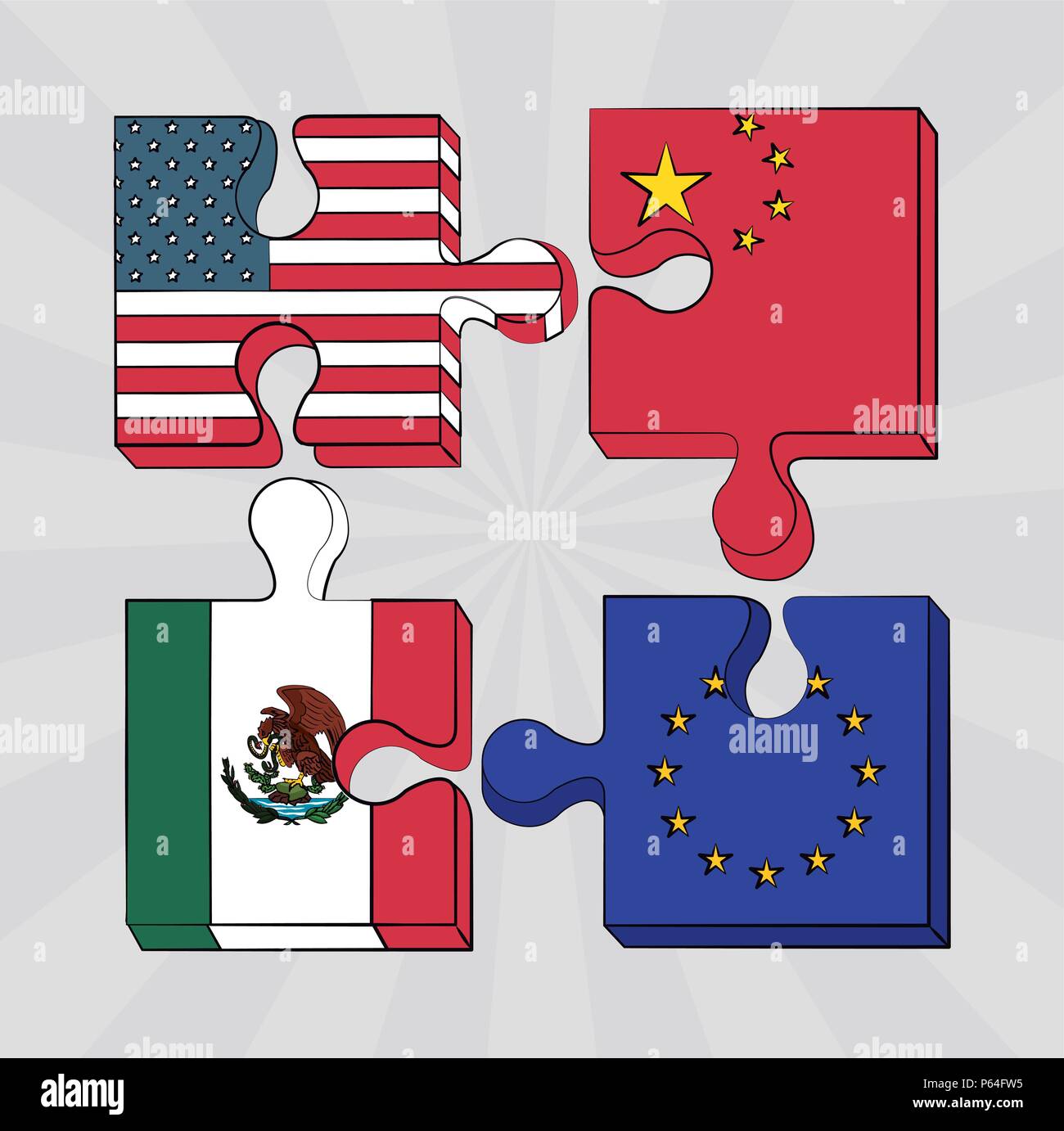 Trade war concept Stock Vector Image & Art - Alamy