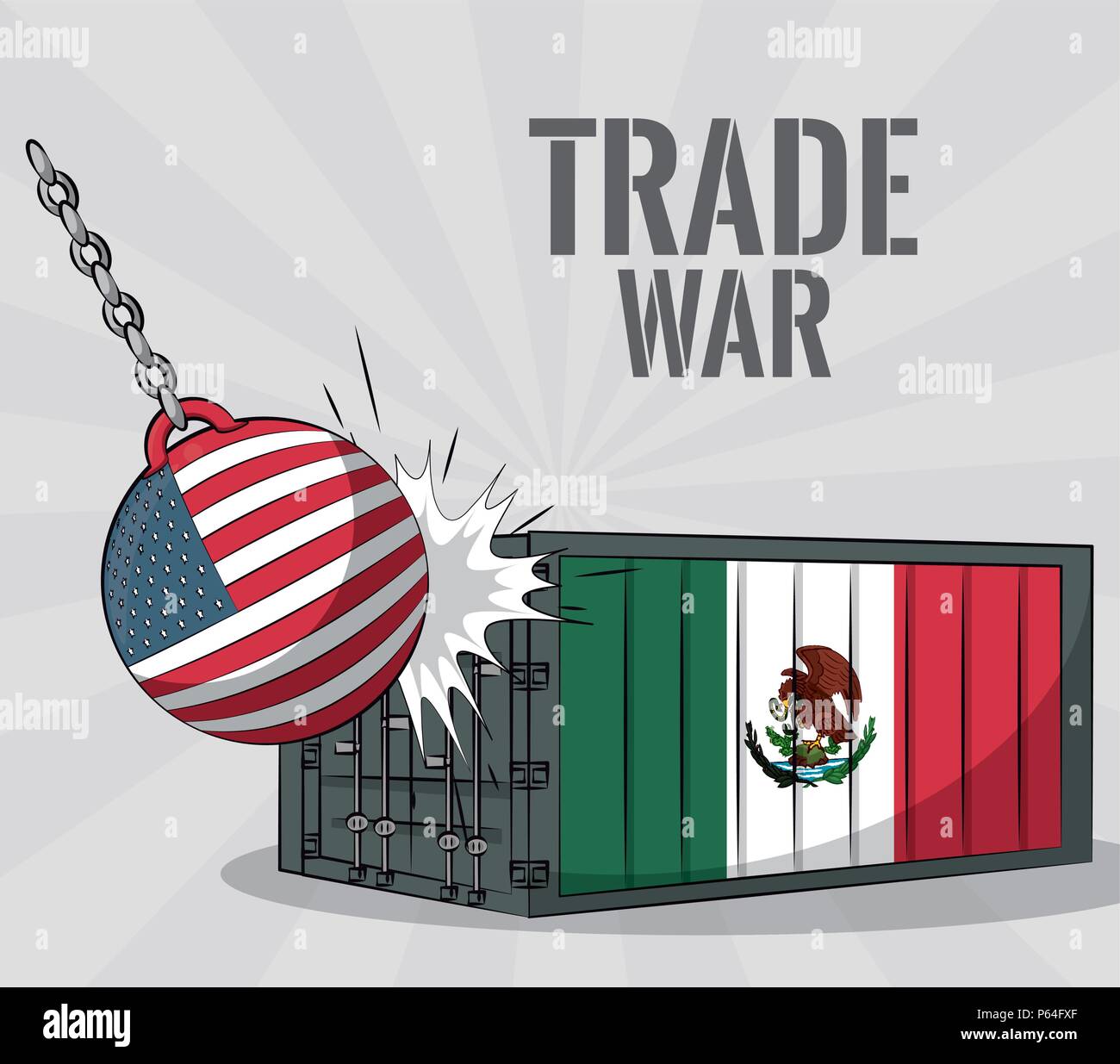 Trade war concept Stock Vector Image & Art - Alamy