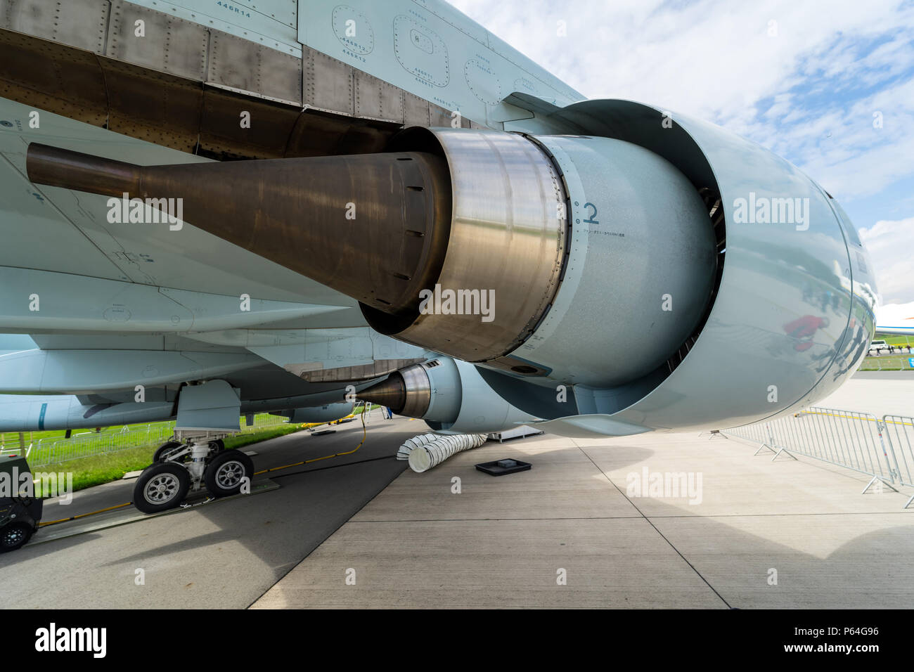 Turbofan IHI Corporation F7 of the maritime patrol aircraft Kawasaki P ...