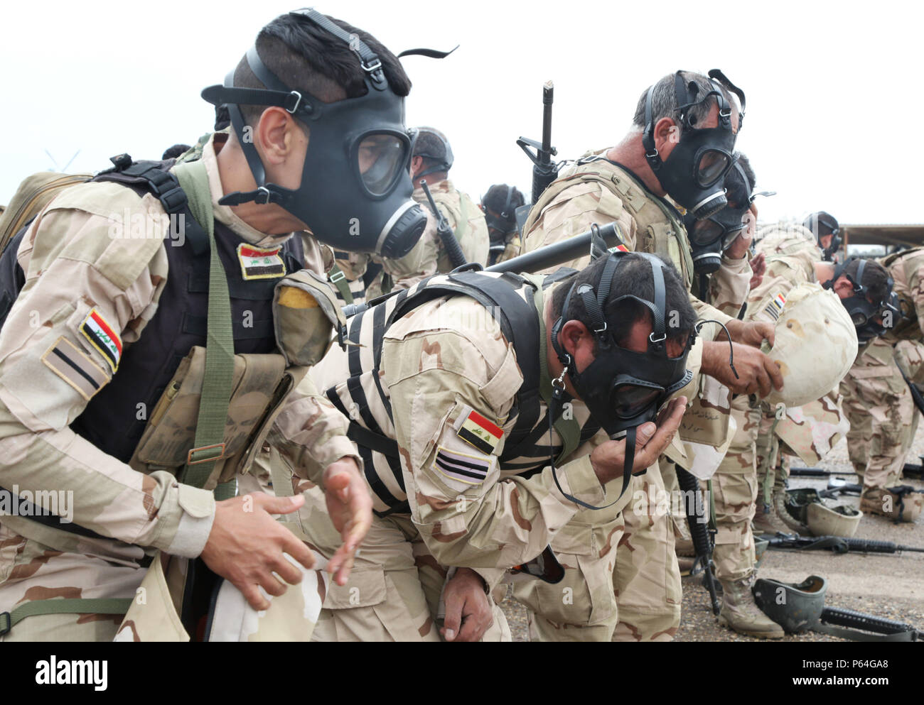 Iraqi soldiers assigned to 3rd Battalion, 36th Brigade, 9th Mechanized ...