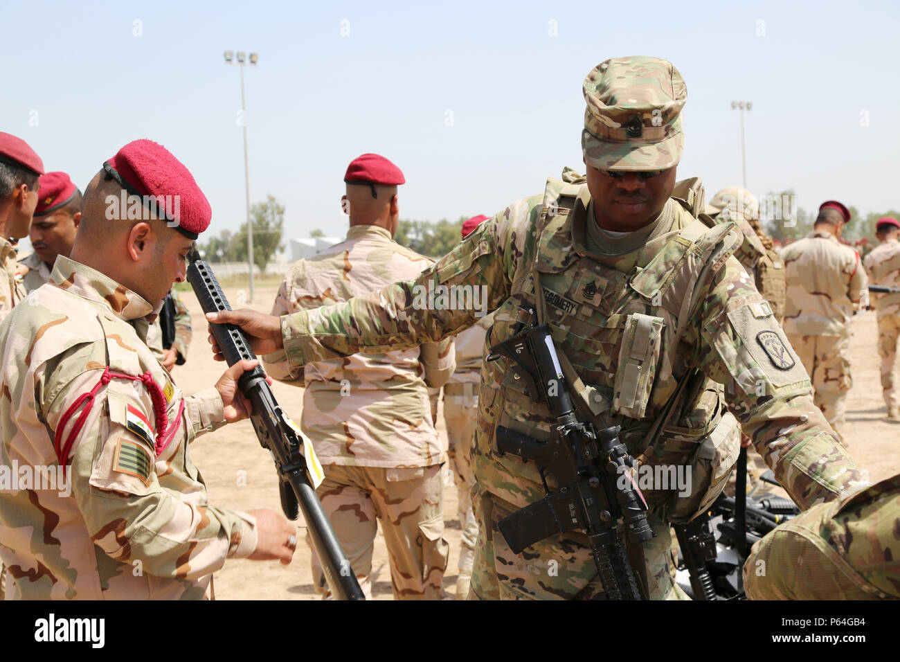 U.S. Army First Sgt. Gabriel Montgomery with 524th Combat Sustainment ...