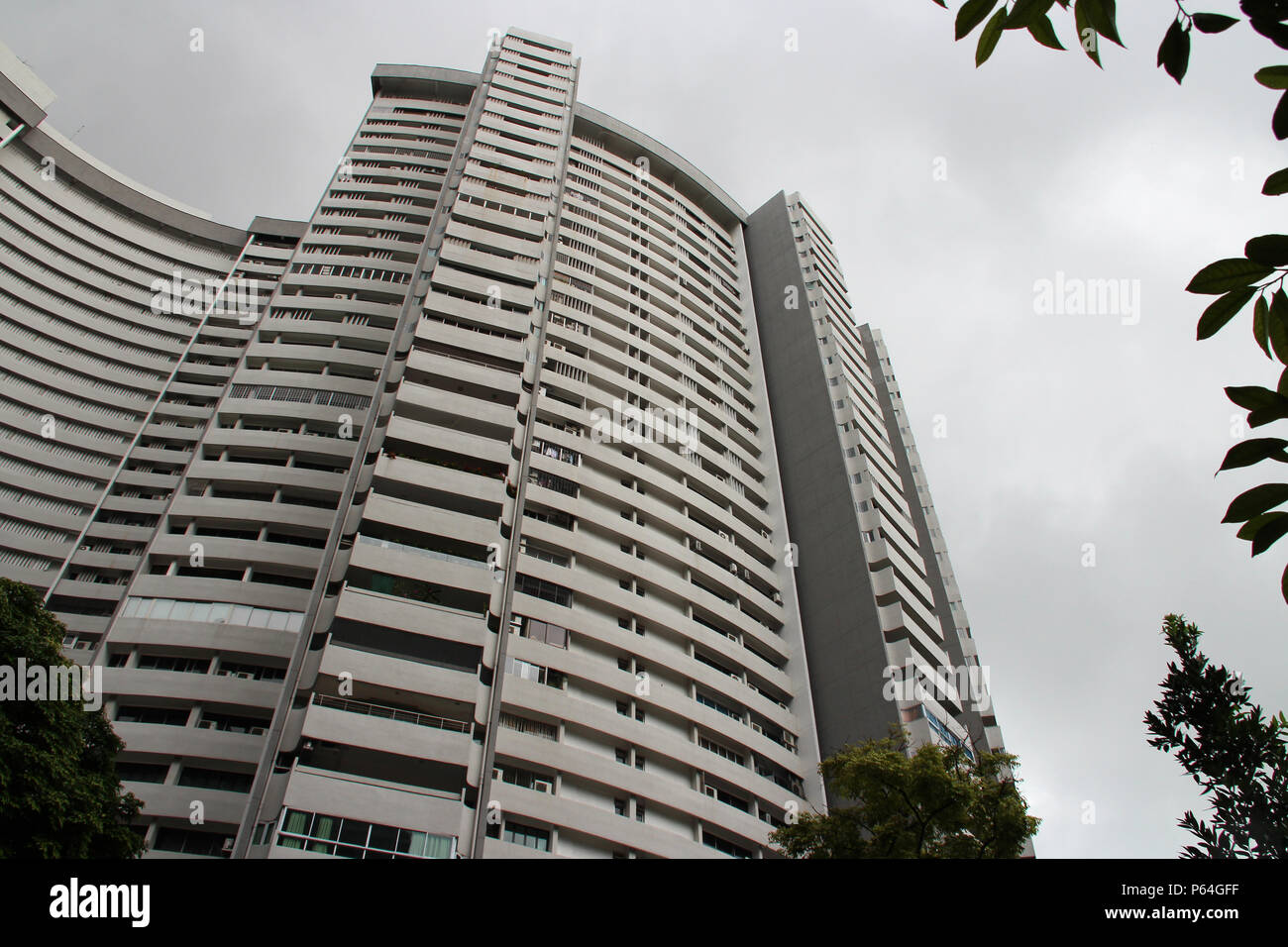 Modern residential building on Cairnhill Road (Singapore Stock Photo ...