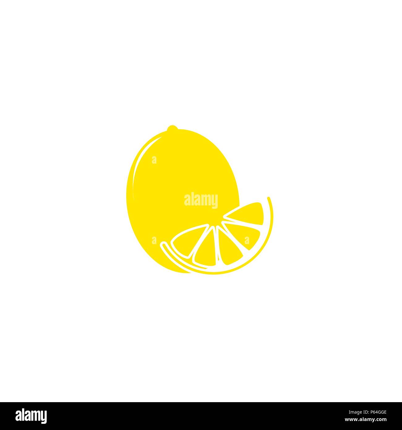 Lemon vector icon. Citrus sign. Lemonade symbol in yellow .EPS 10 Stock ...