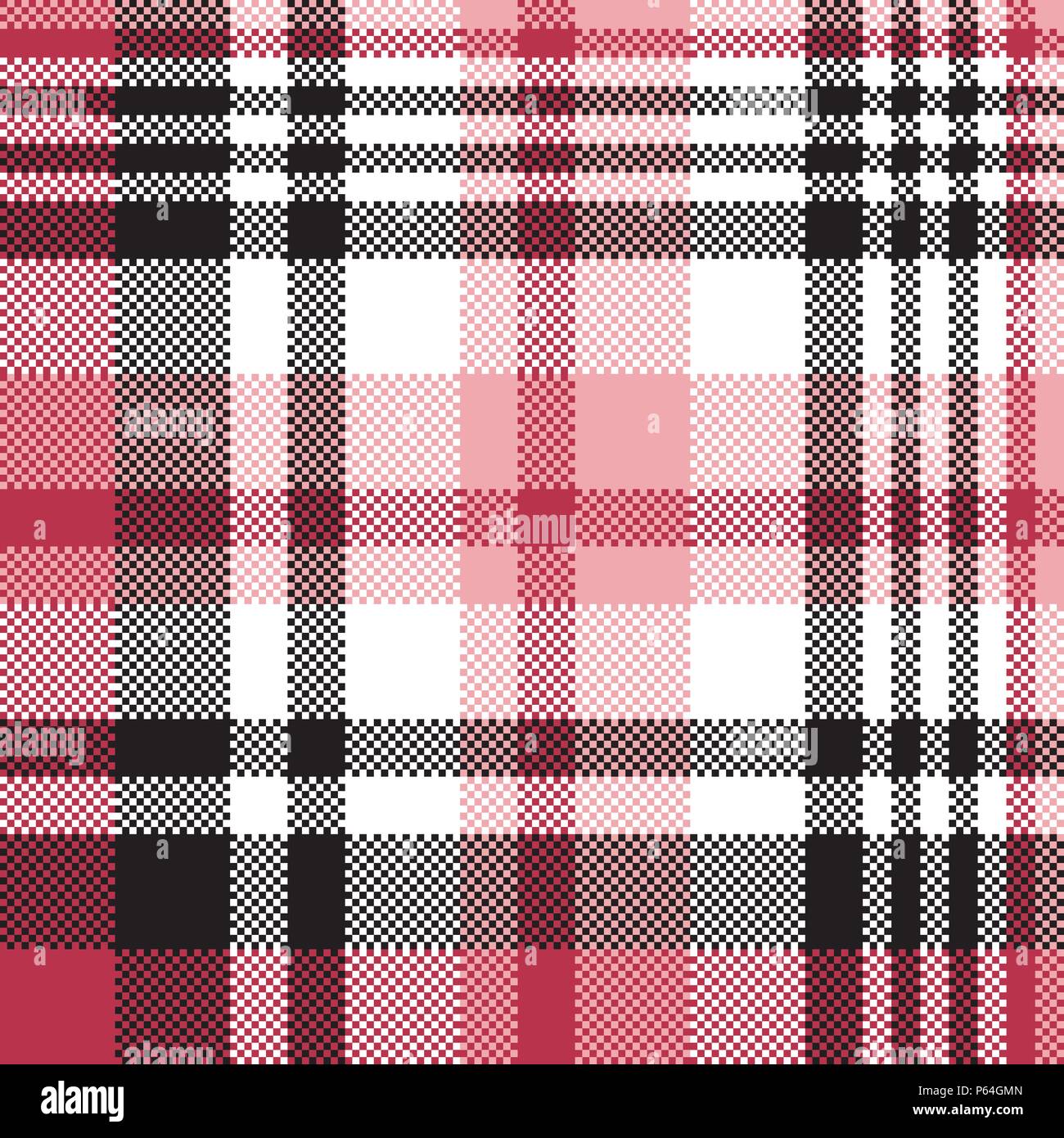 White pink color plaid seamless pattern. Vector illustration Stock ...