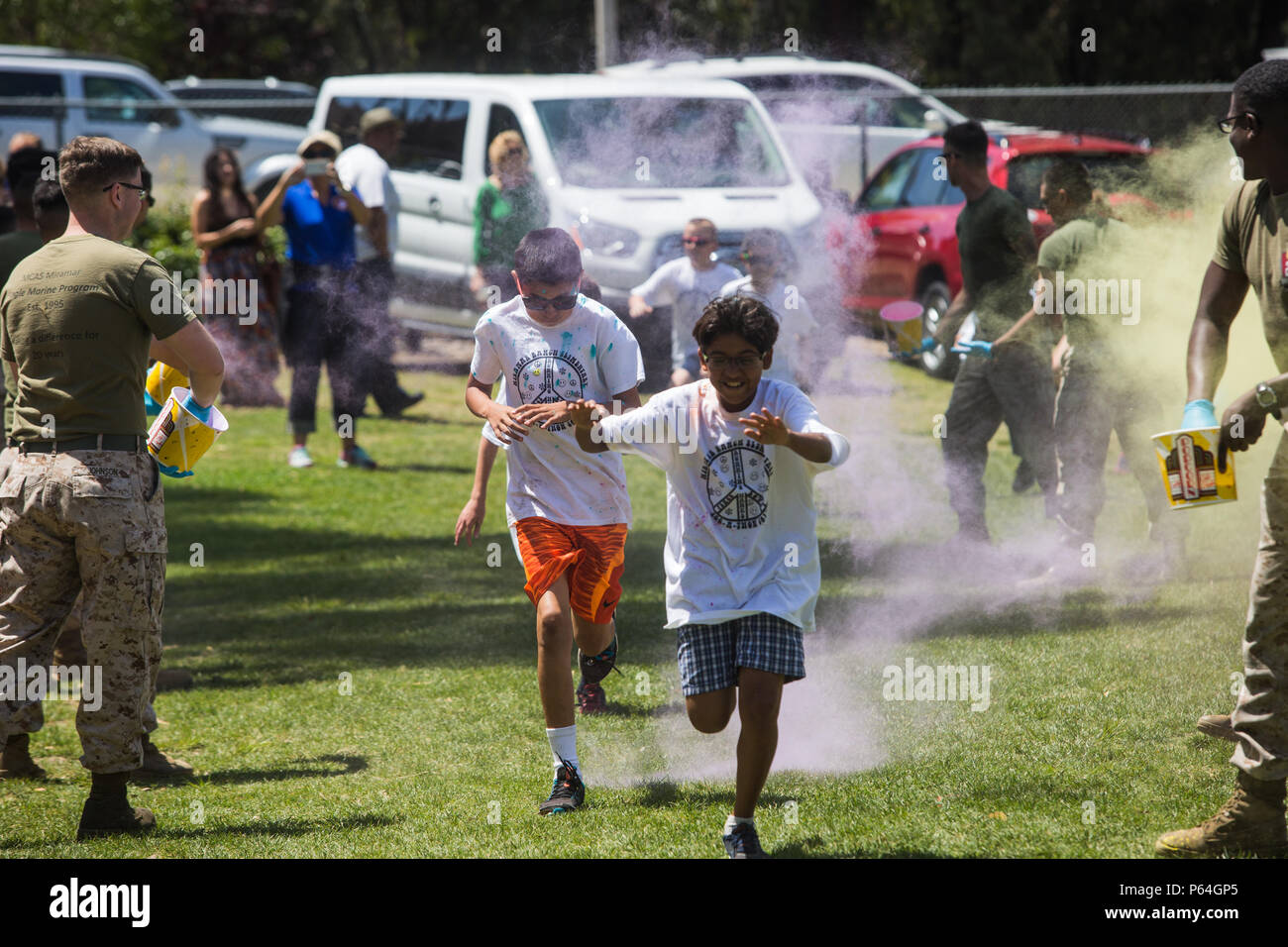 Marines with the Single Marine Program aboard Marine Corps Air Station ...