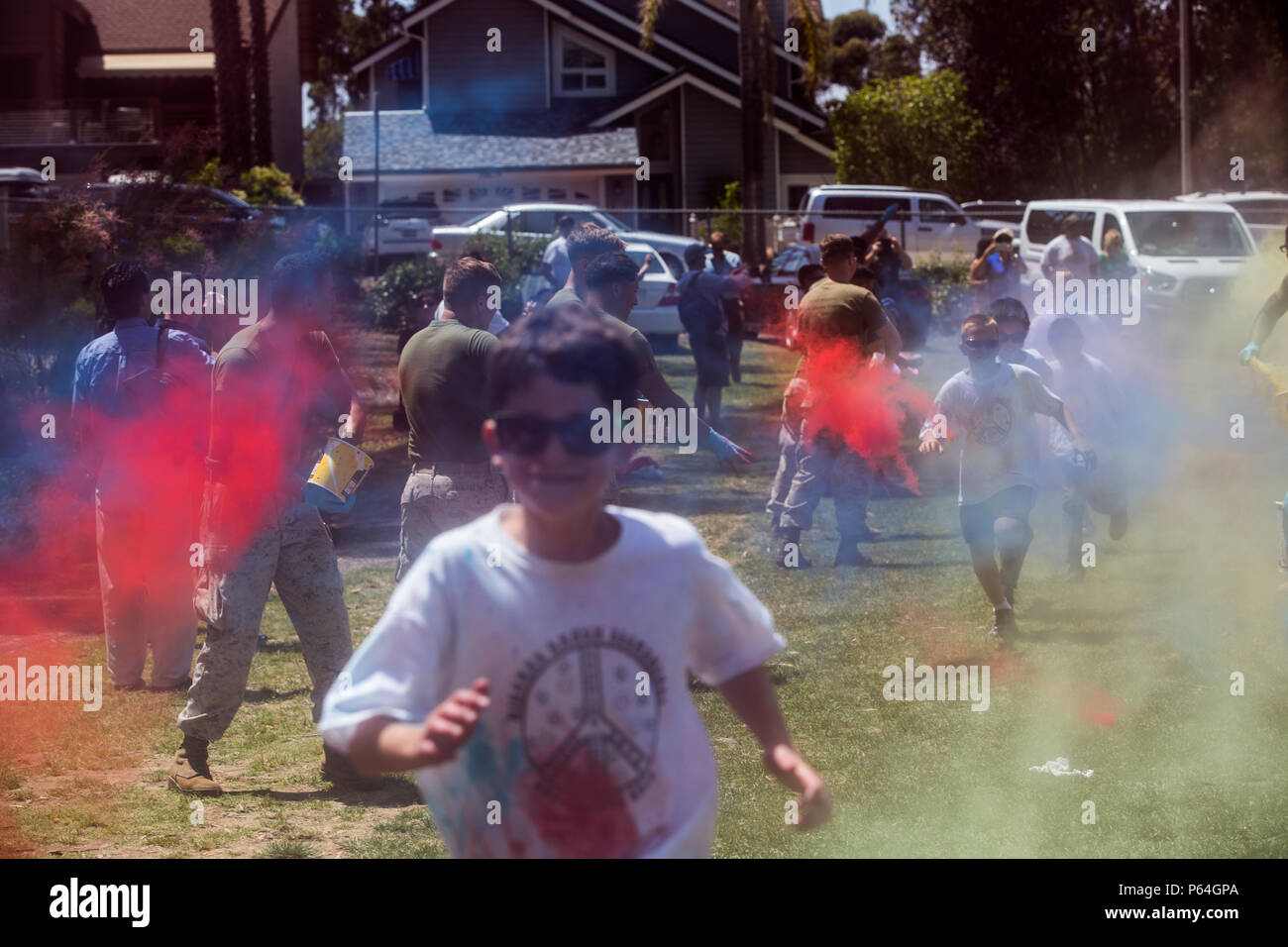 Marines with the Single Marine Program aboard Marine Corps Air Station ...