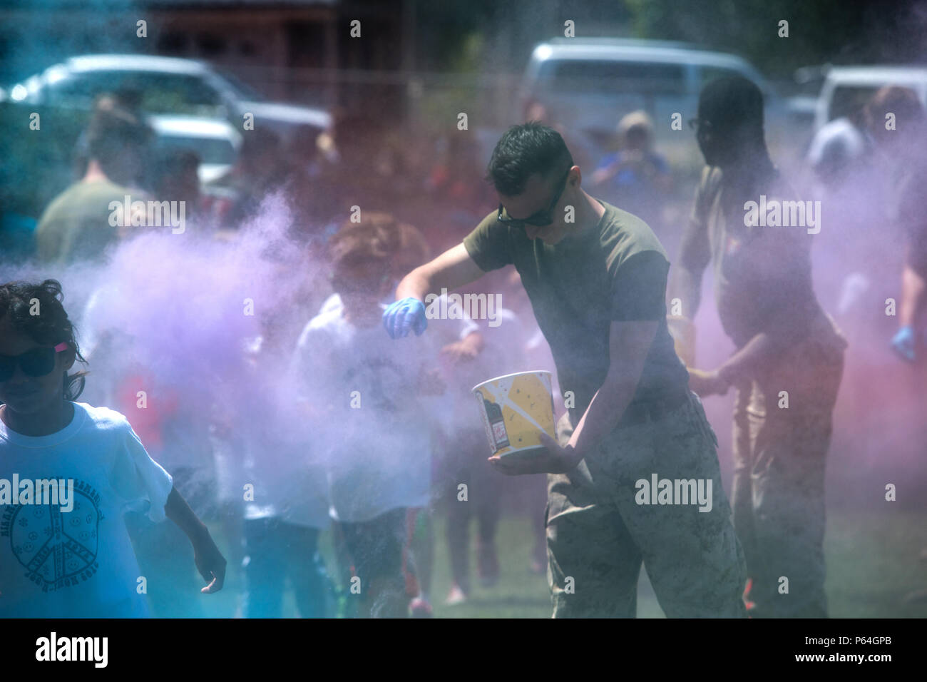 Marines with the Single Marine Program aboard Marine Corps Air Station ...