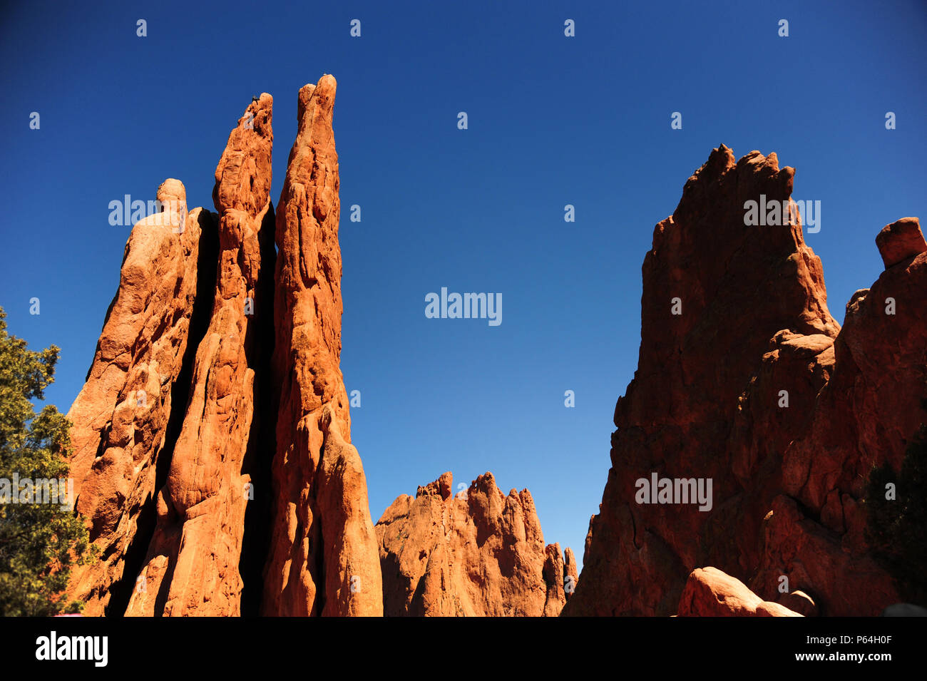COLORADO SPRINGS, COLO. – The Three Graces, a triple spire sandstone ...