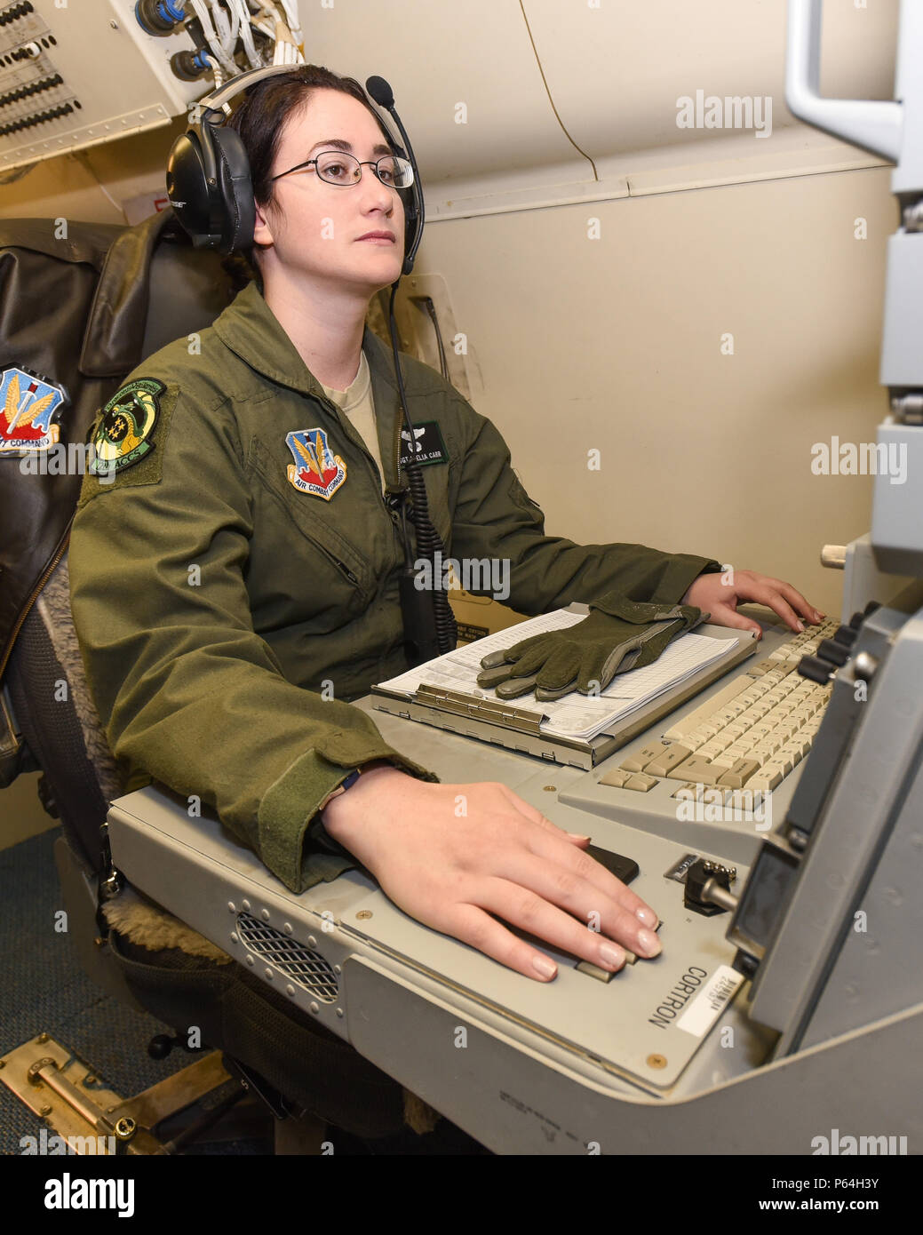 U.S. Air Force Staff Sgt. Amelia Carr, an aircrew member with the 461st ...