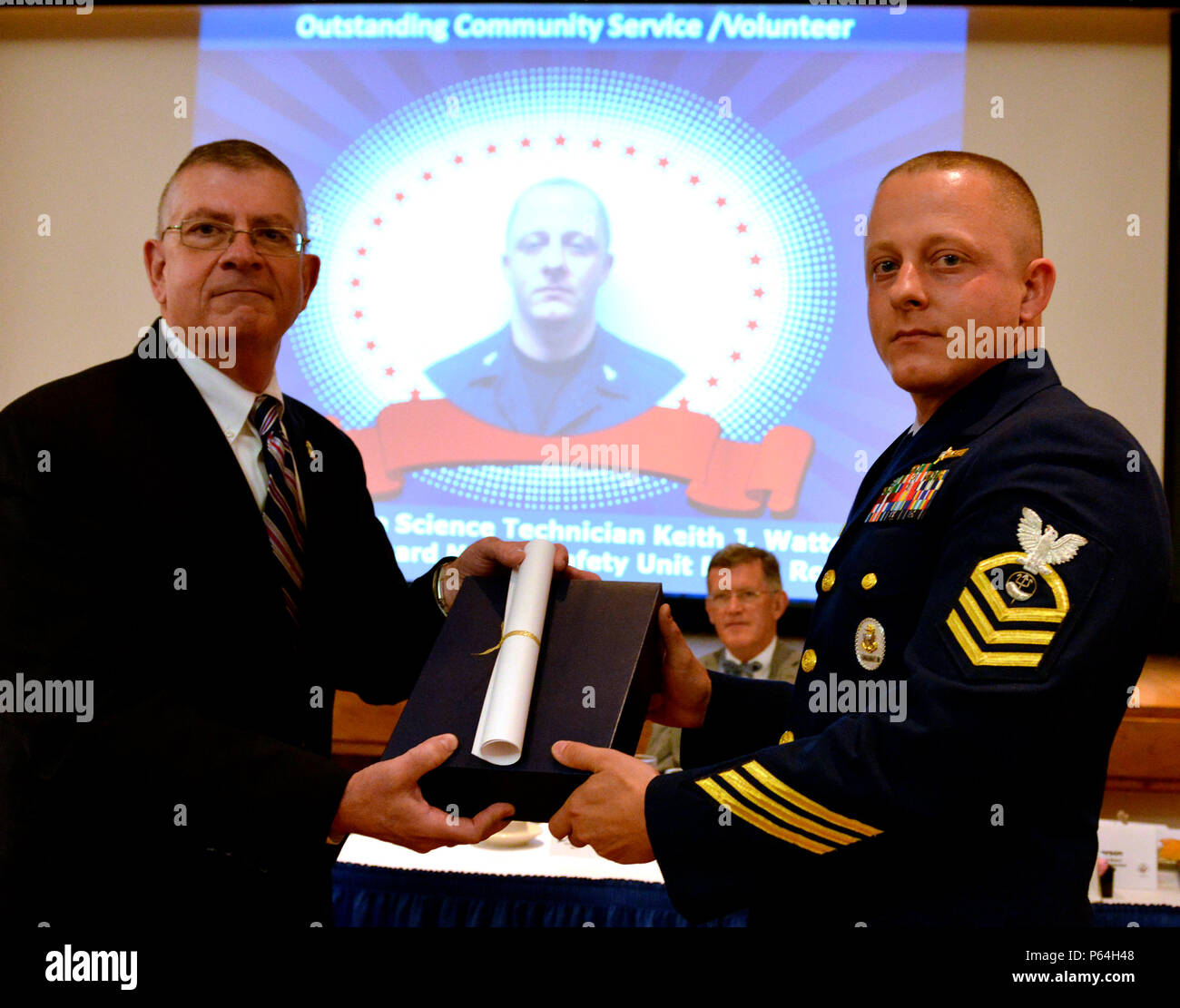 NEW ORLEANS - Chief Petty Officer Keith Watters accepts the 2016 New ...