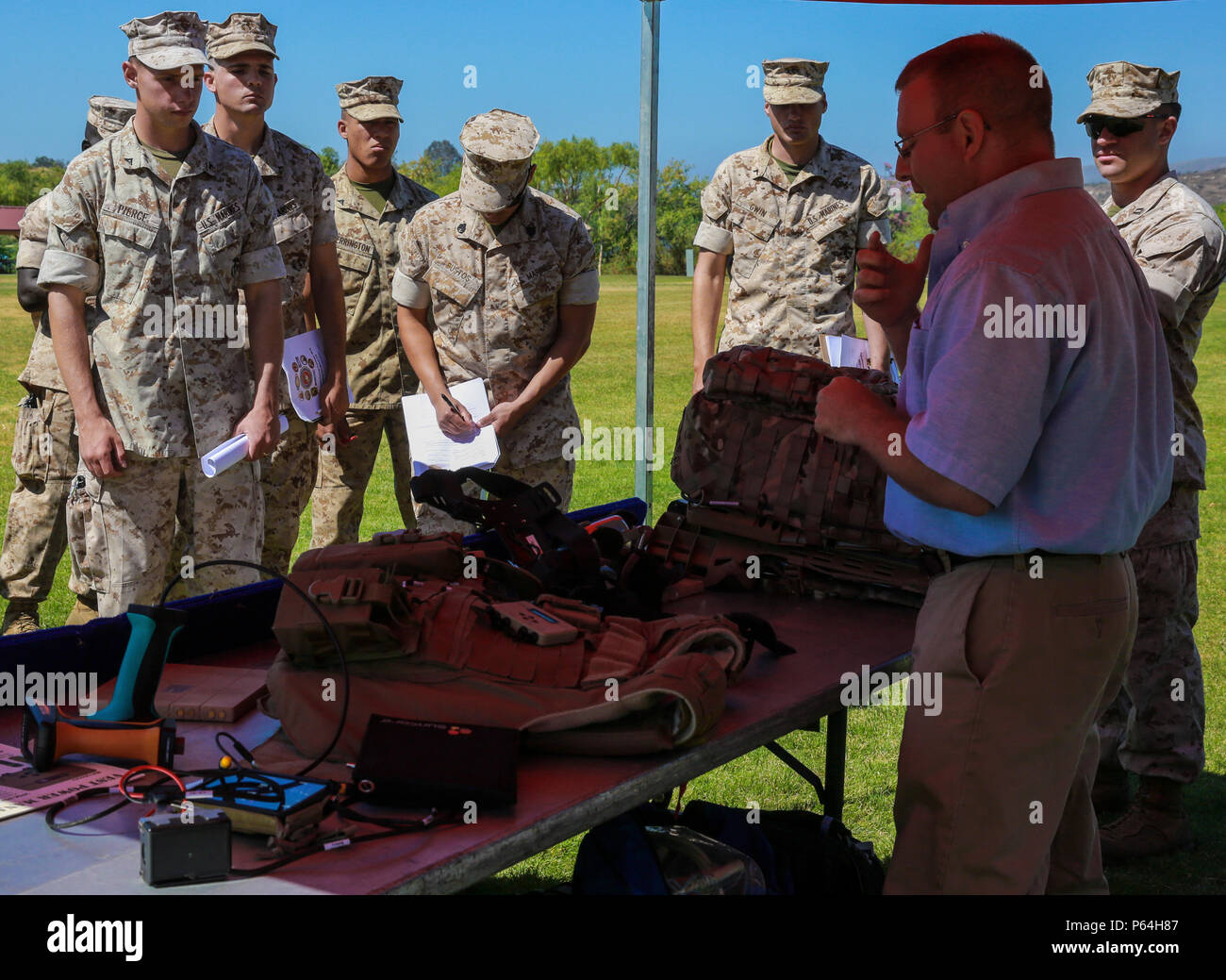 MARINE CORPS BASE CAMP PENDLETON, Calif. – Marines learn about the ...