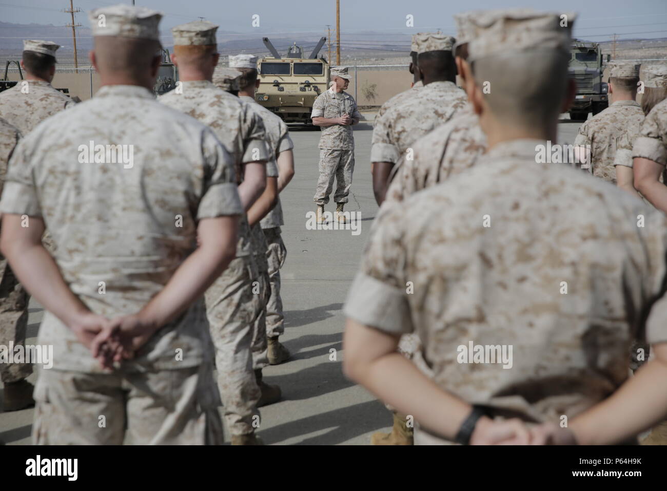 At the ESD compound on April 27, 2016, the Combat Center Commanding ...