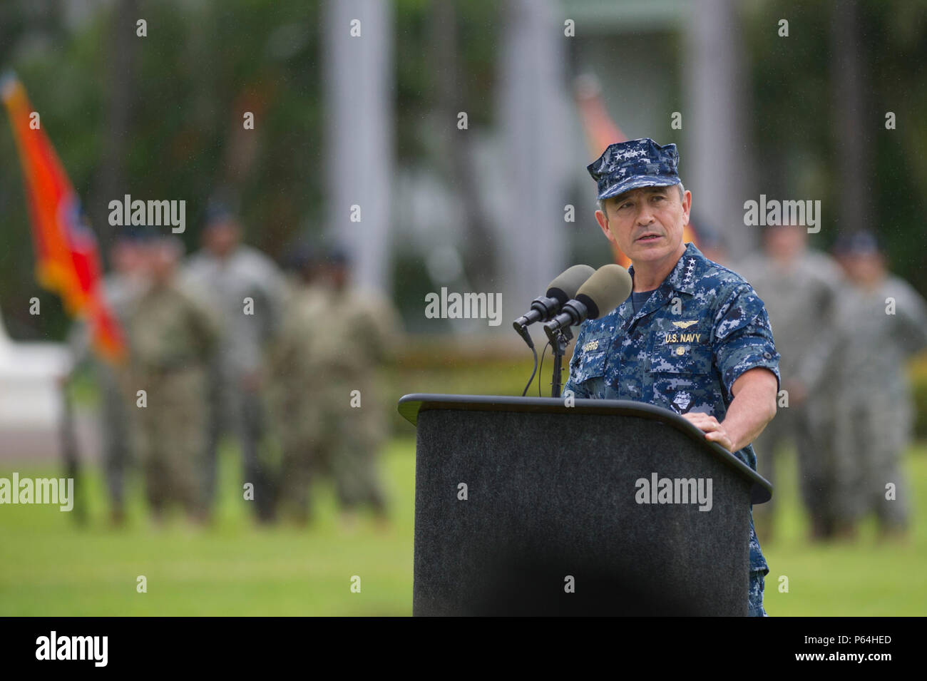 Adm. Harry Harris, Commander, U.S. Pacific Command, speaks at the U.S ...