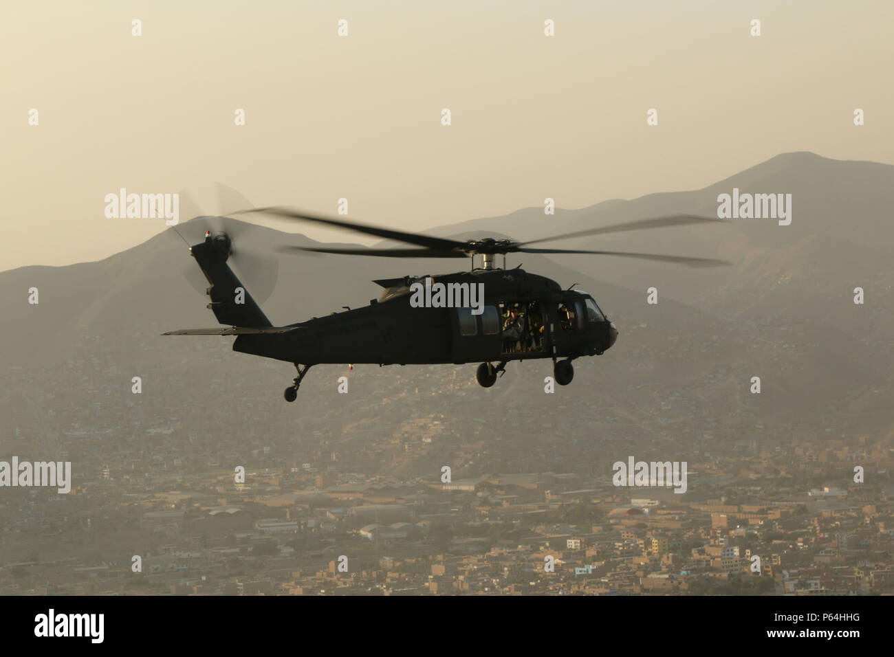 A U.S. Army UH- 60 Blackhawk helicopter from Bravo Company, 2nd of the ...