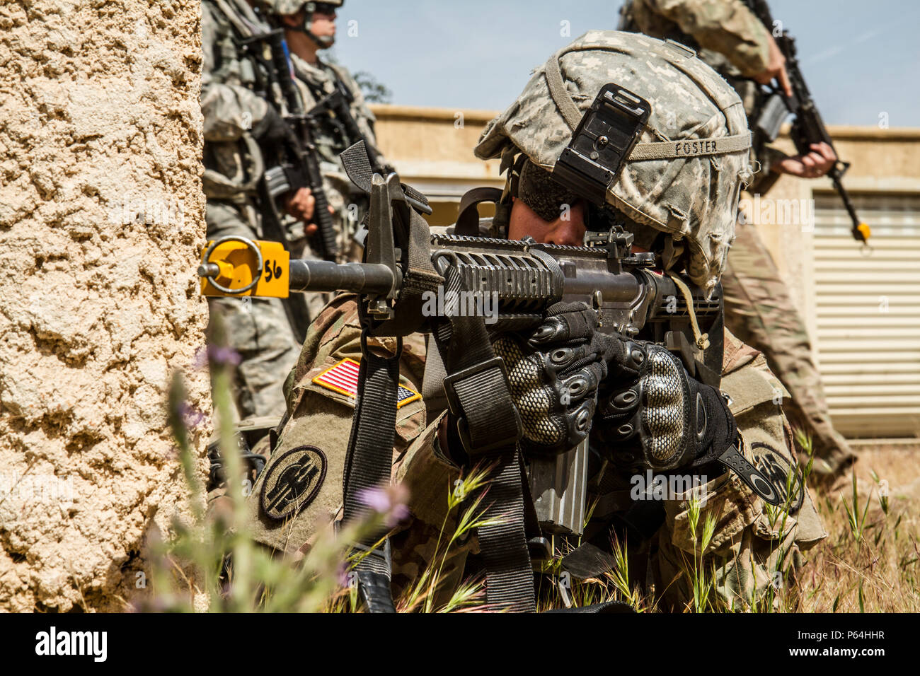 U.S. Army Sgt. Stephanie Foster of the 56th Military Police Company ...