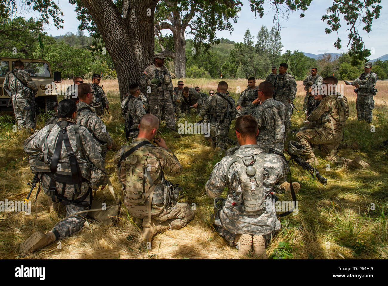 U.S. Army Sgt. 1st Class Marcus Brown, an observer controller-trainer ...