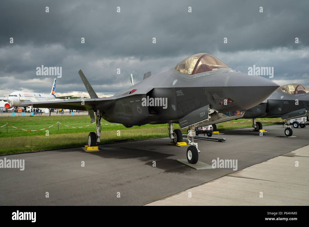 BERLIN, GERMANY - APRIL 26, 2018: Stealth multirole fighter Lockheed ...