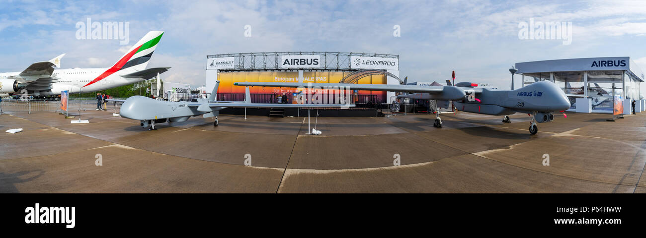 The unmanned aerial vehicle IAI Heron (Machatz-1) and IAI Eitan ...