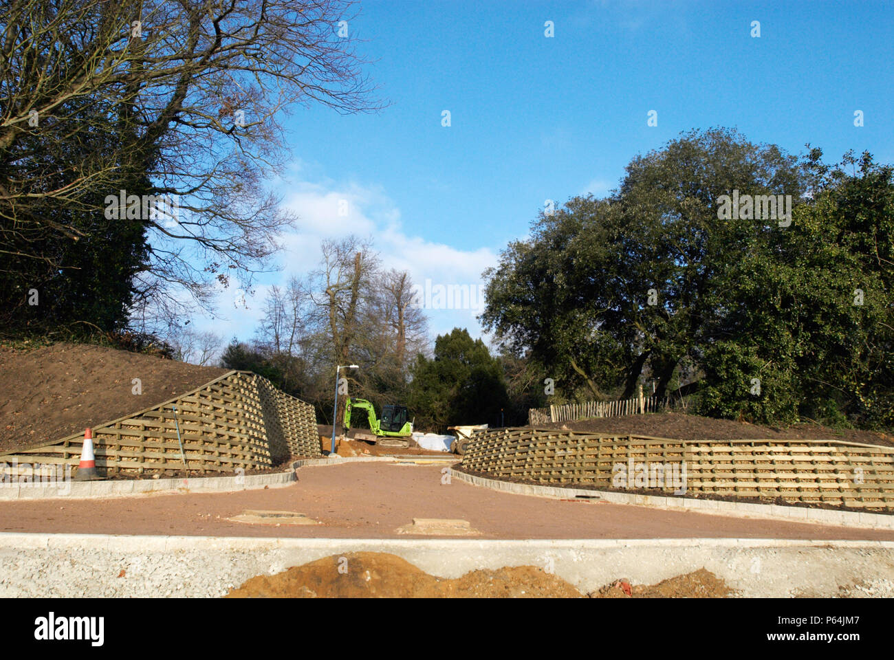 New road layout with landscaping, UK Stock Photo - Alamy