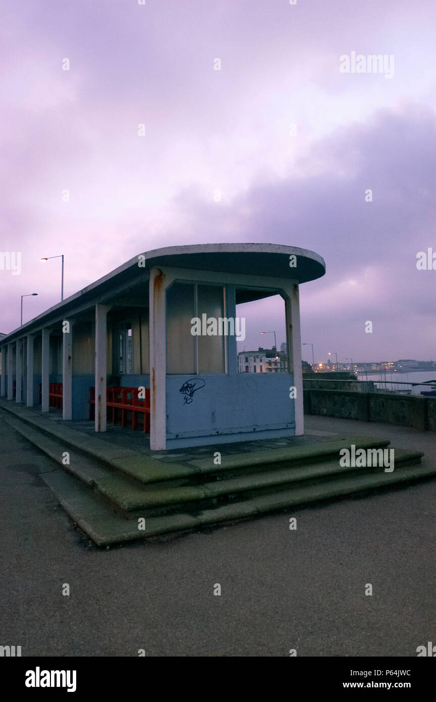 Seating area on seafront, Margate, Kent, UK Stock Photo - Alamy