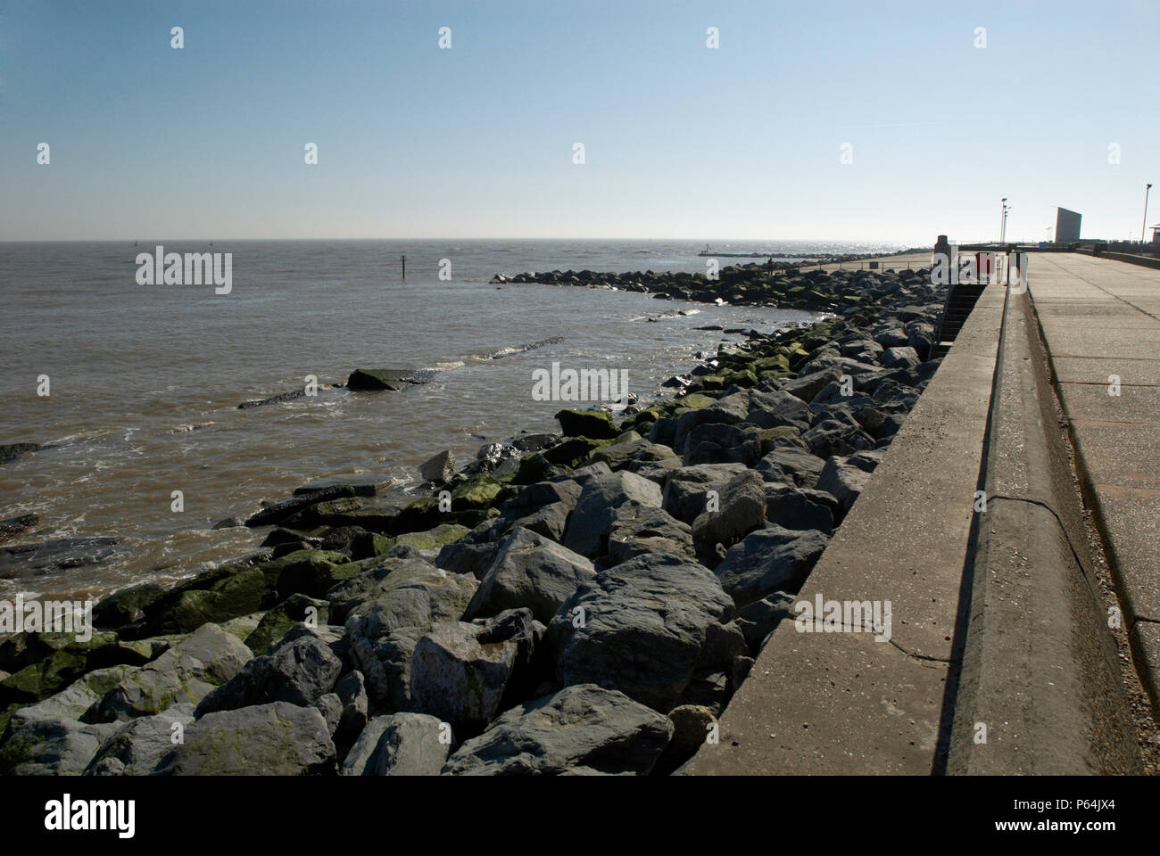Sea wall, Lowestoft, UK Stock Photo - Alamy