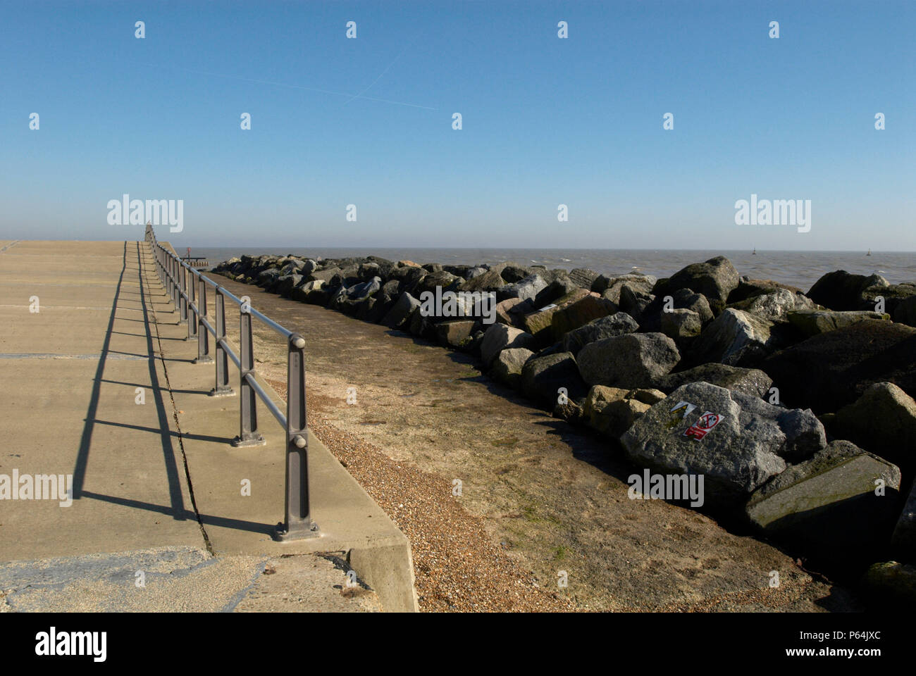 Sea wall, Lowestoft, UK Stock Photo - Alamy