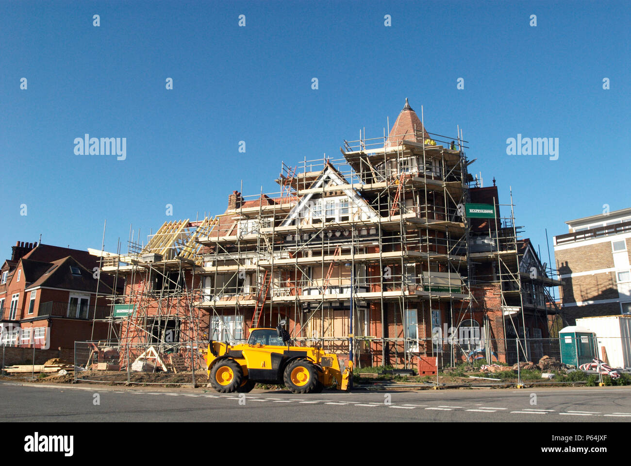 Large house under construction, Felixstowe, Suffolk, UK Stock Photo - Alamy