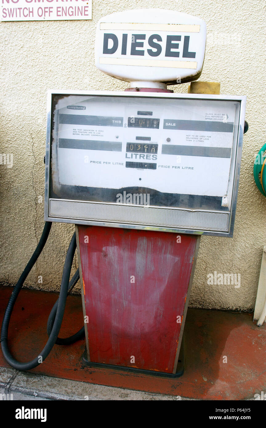 Old diesel pump Stock Photo - Alamy