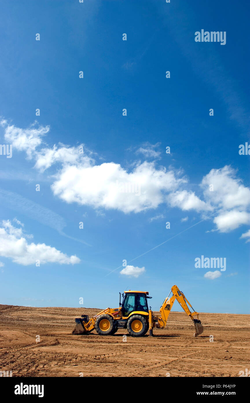 JCB on a large excavation site Stock Photo - Alamy