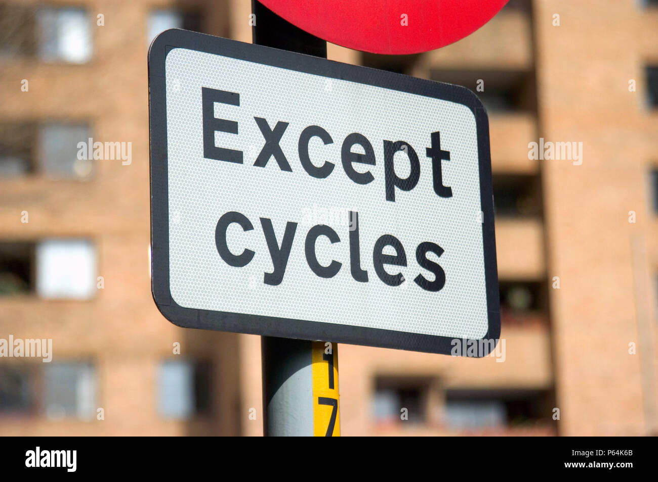 Road sign, access restricted to cycles Stock Photo - Alamy