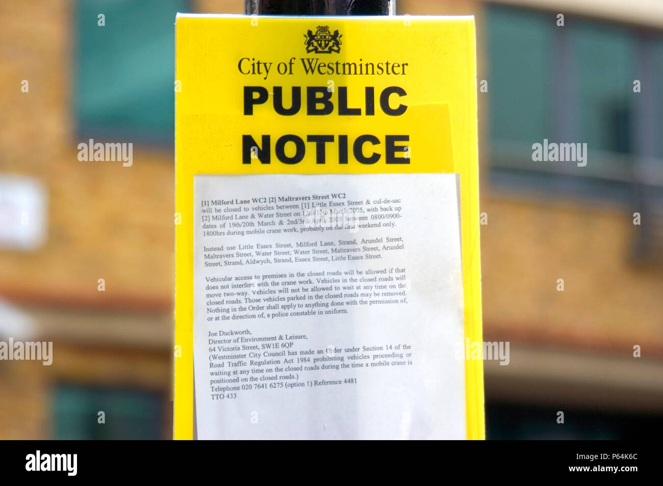Public notice hi-res stock photography and images - Alamy