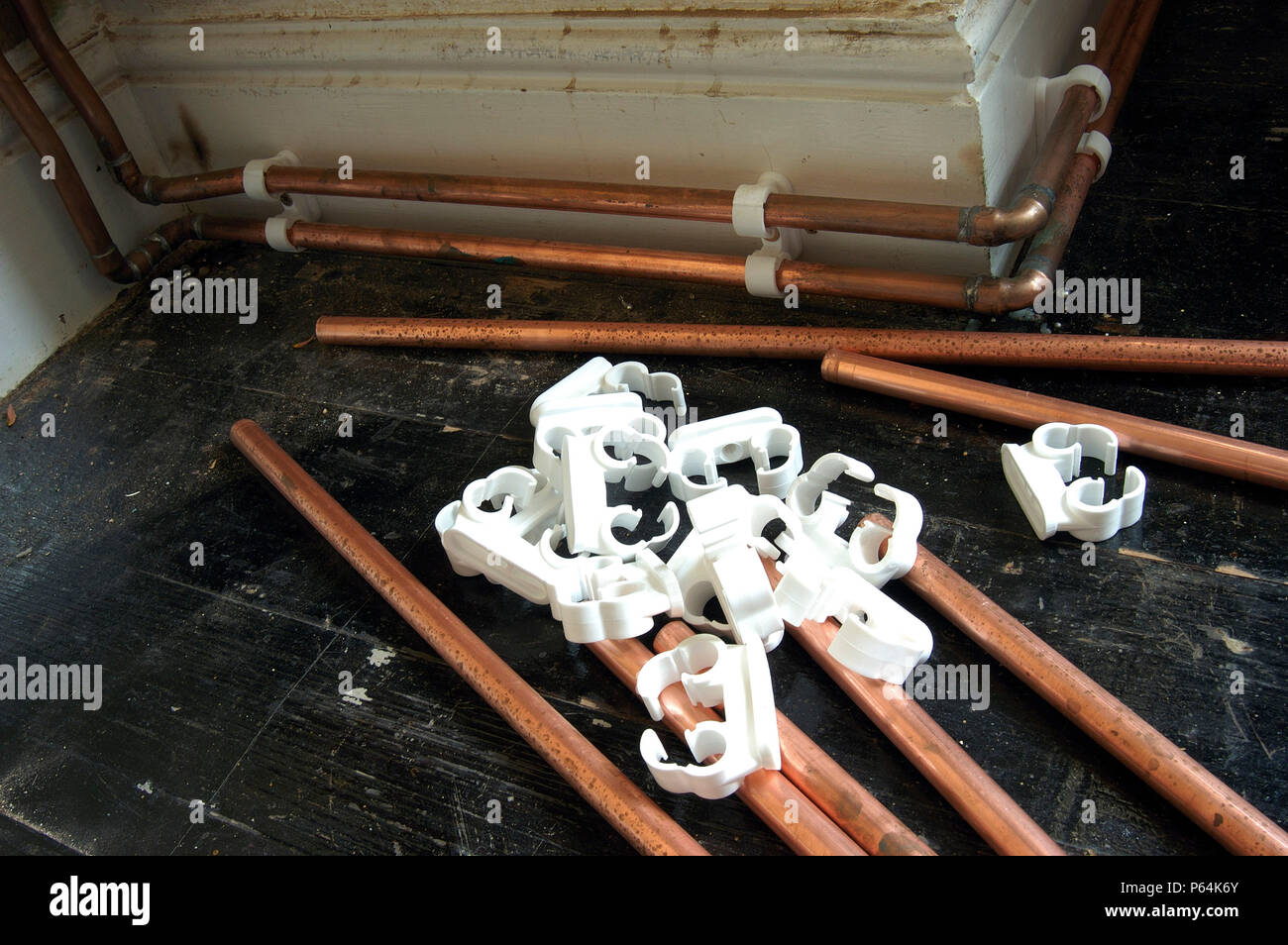 Central Heating installation Stock Photo - Alamy