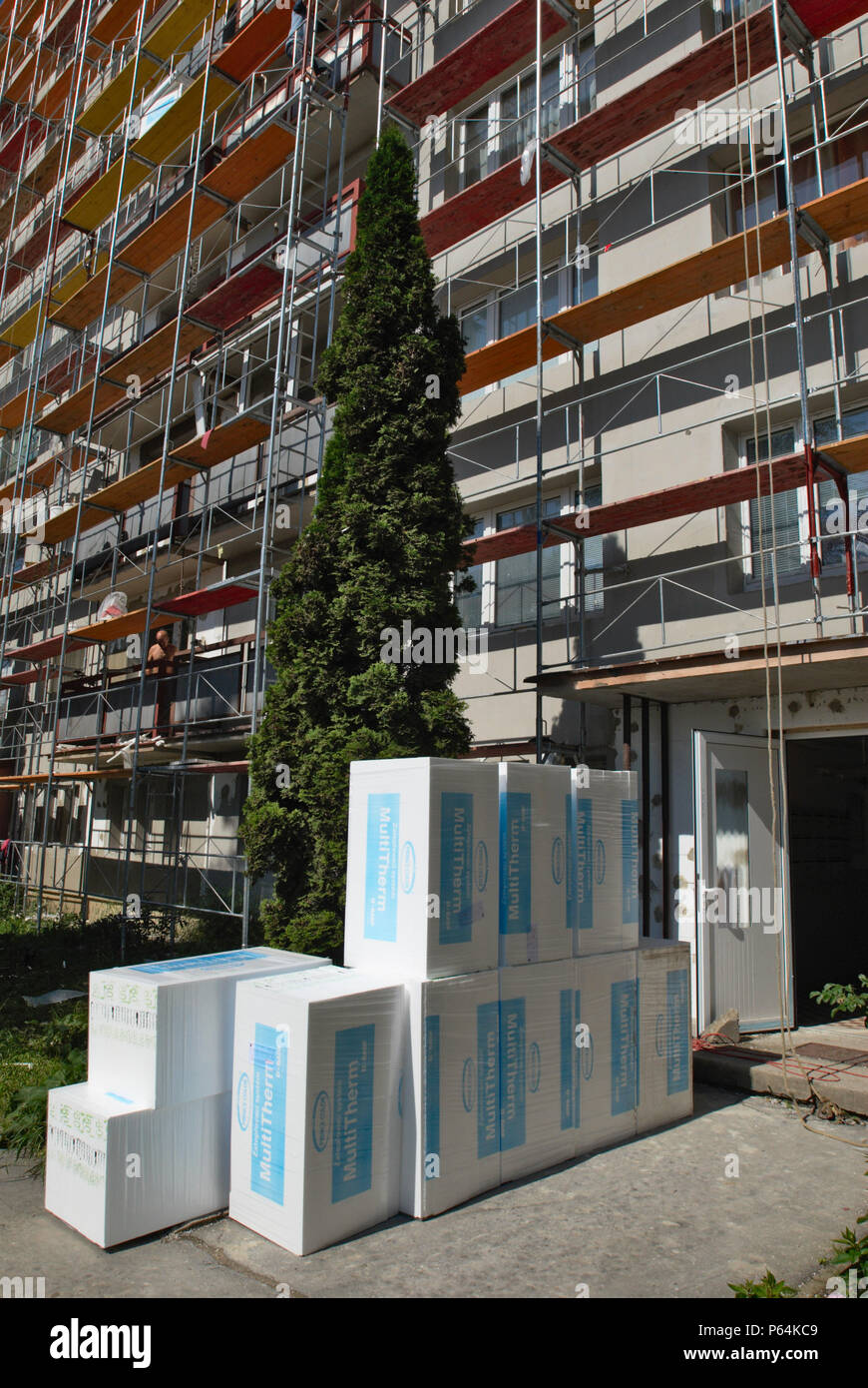 Polystyrene insulation boards used for insulating walls, Slovakia Stock ...