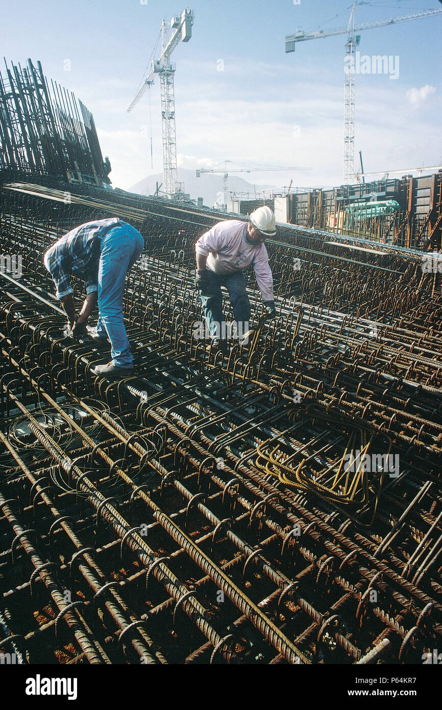 Fixing steel reinforcement for in situ concrete structure. Dense ... Fixing steel reinforcement for in situ concrete structure. Dense ...