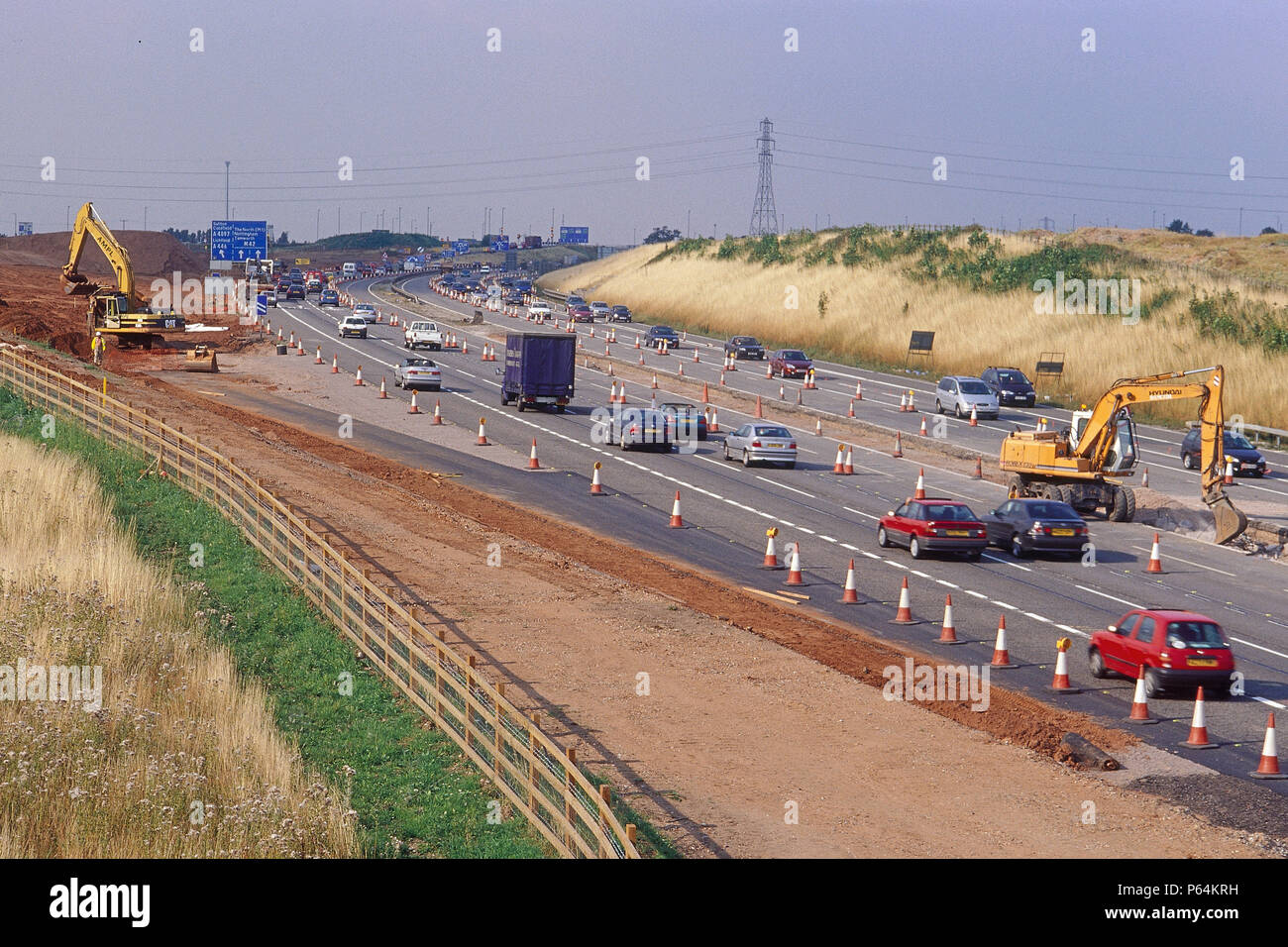 M6 motorway construction hi-res stock photography and images - Alamy