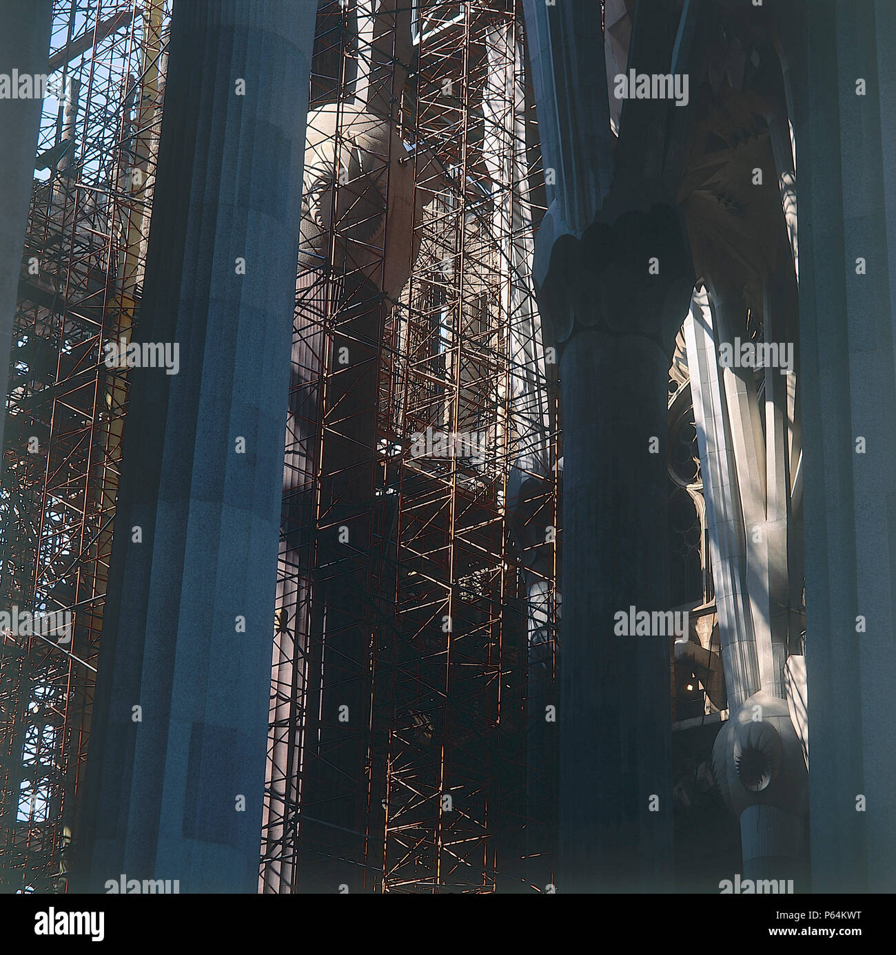 Construction of interior tree Columns. Sagrada Familia Cathedral ...