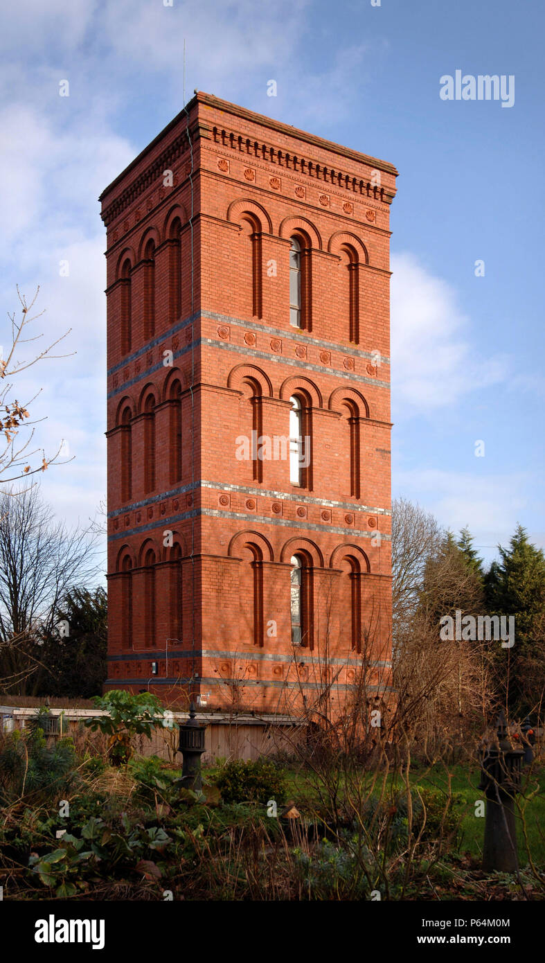 A converted Victorian water tower near Tewkesbury, Gloucestershire, UK ...