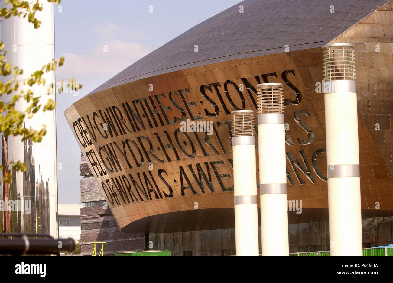 Designed and built in Wales, the Wales Millennium Centre on Cardiff Bay ...