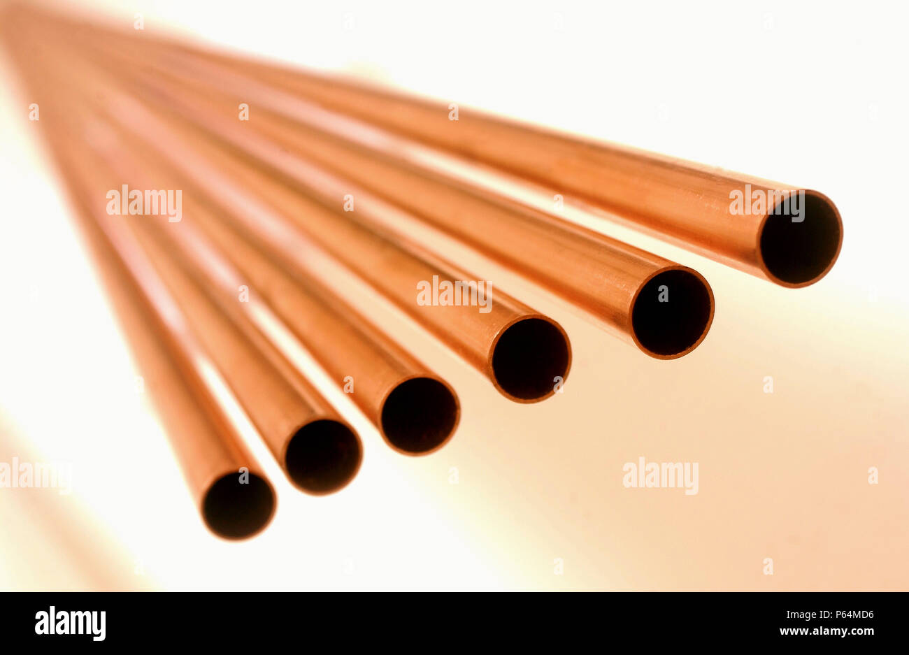 Detail of copper pipes Stock Photo - Alamy