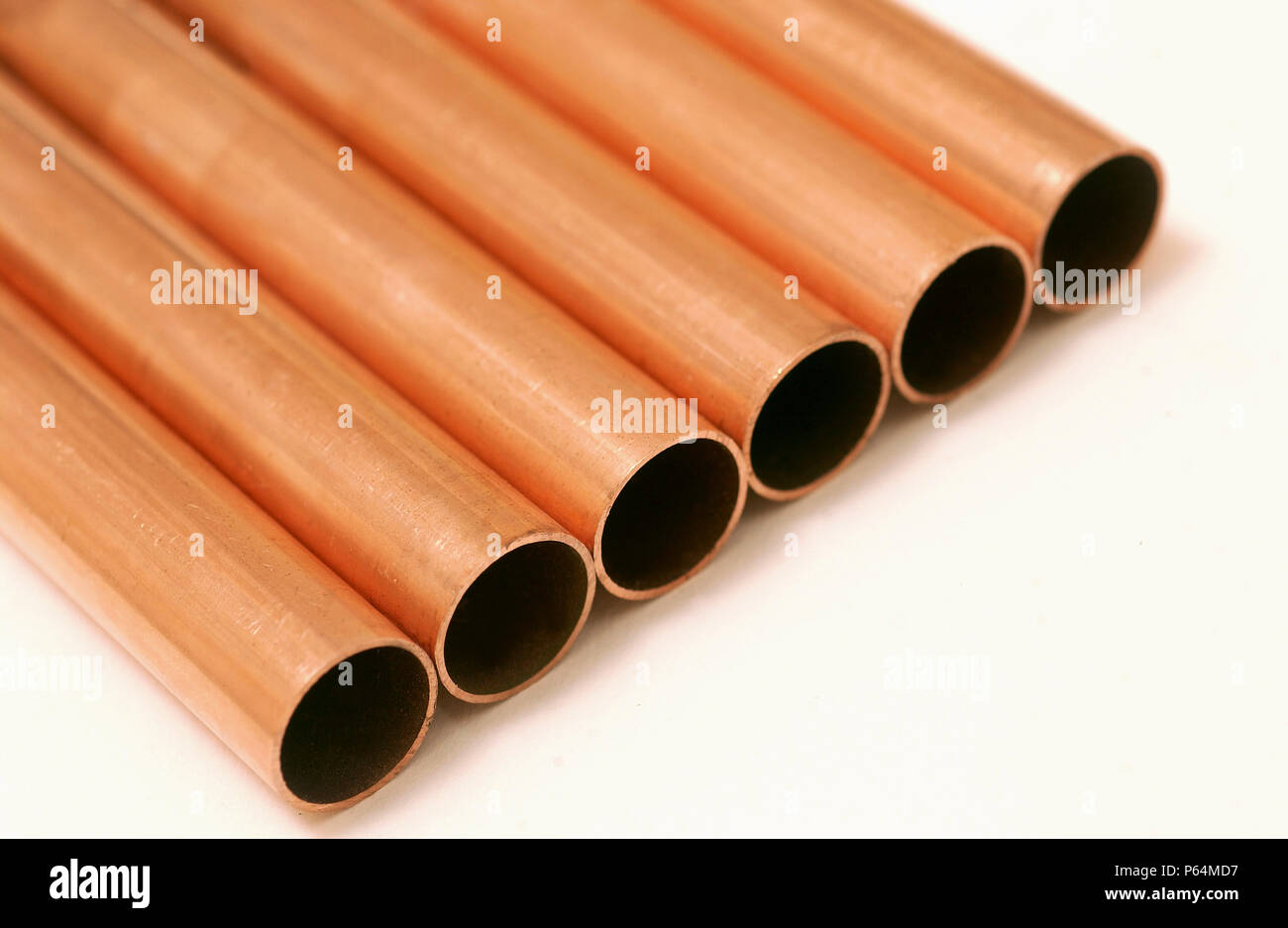 Detail of copper pipes Stock Photo - Alamy