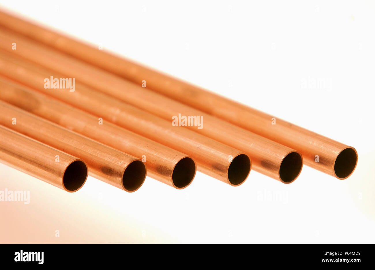 Detail of copper pipes Stock Photo - Alamy